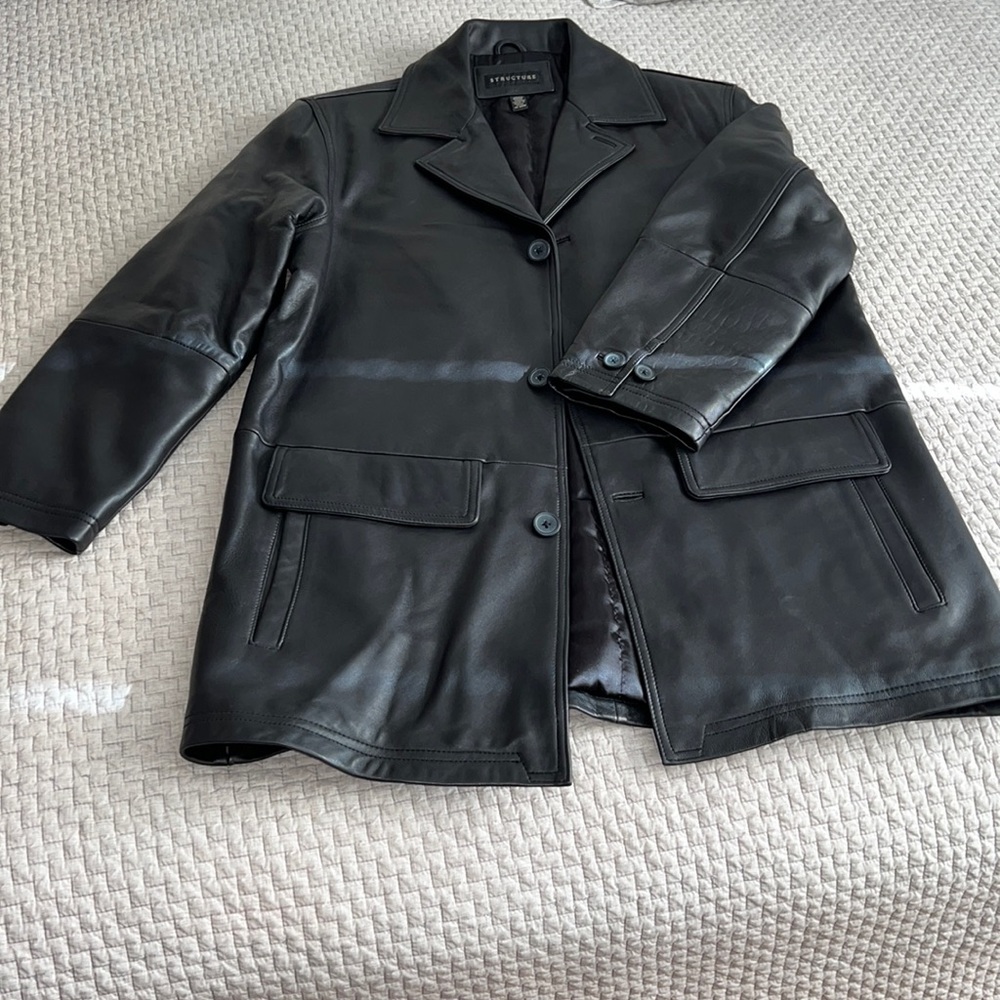 Men’s Structure Brand Soft Genuine Leather Coat. Size… - Gem